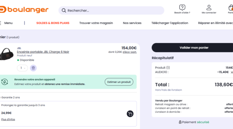 JBL Charge 6 : enceinte Bluetooth en soldes d’hiver | 1001infos