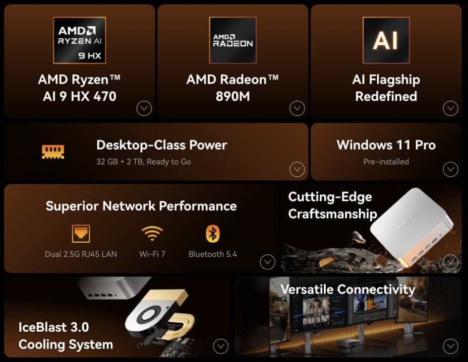 Geekom A9 Max 2026 : mini PC AMD Gorgon Point 128 Go RAM | 1001infos